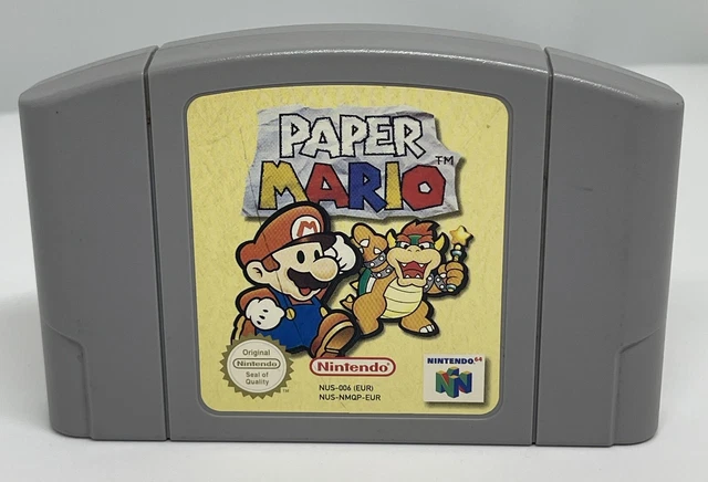NINTENDO 64 PAPER Mario - Game - PAL - N64 *Genuine Cart * Tested -Free ...