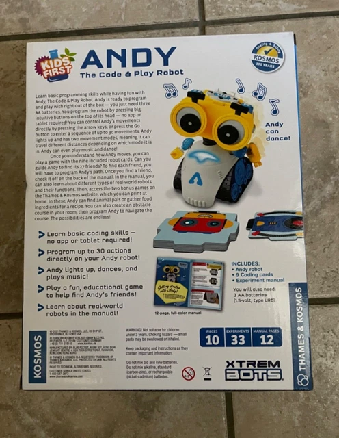 ROBOT DE JUEGO Y Código De Andy Para Niños Sellado Edades 4+ EUR 44,50 - PicClick ES