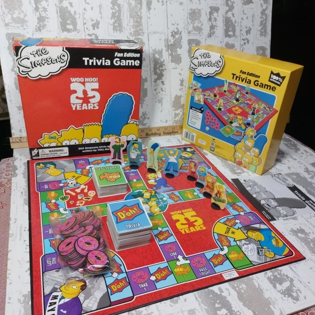 THE SIMPSONS FAN Edition 25th Anniversary Trivia Board Game Complete ...