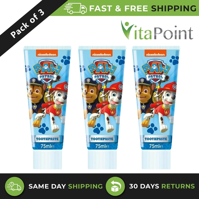 PAW PATROL NICKELODEON Toothpaste Strawberry Flavour 75ml 3 Years ...