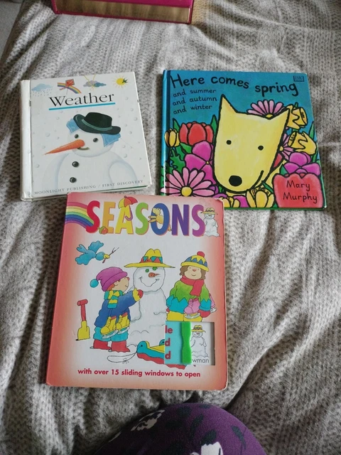 BABY TODDLER PRE School Interactive Books Seasons Weather Bundle Slide ...