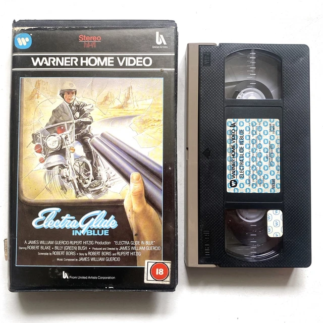 ELECTRA GLIDE IN BLUE (Big Box Ex-Rental WARNER VHS Video) - RARE £21. ...