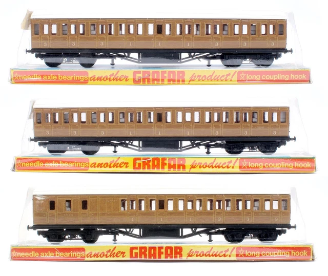 GRAFAR 'OO' GAUGE Lot Of 3 Assorted Lner Teak 1St/3Rd Passenger Coaches ...