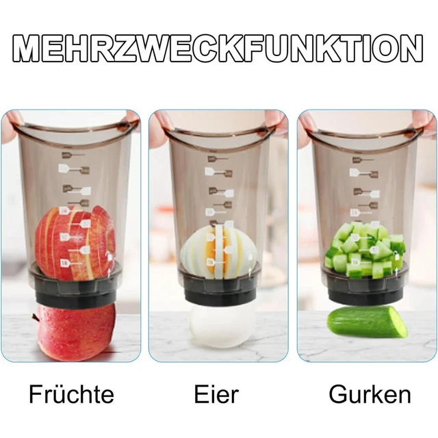 FRUIT CUTTER CUP with Removable Stainless Steel Blade,Cup Cutter Fruit ...