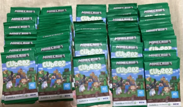 NEW MINECRAFT CUBEEZ 2025 Woolworths x25 Unopened Packs $20.00 ...