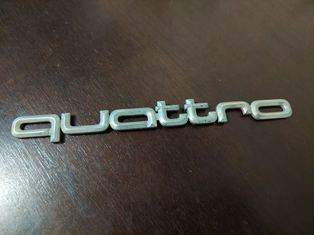 ORIGINAL AUDI &QUATTRO& Emblem Schriftzug Logo 80/B3/B4 100/200/C3 ...