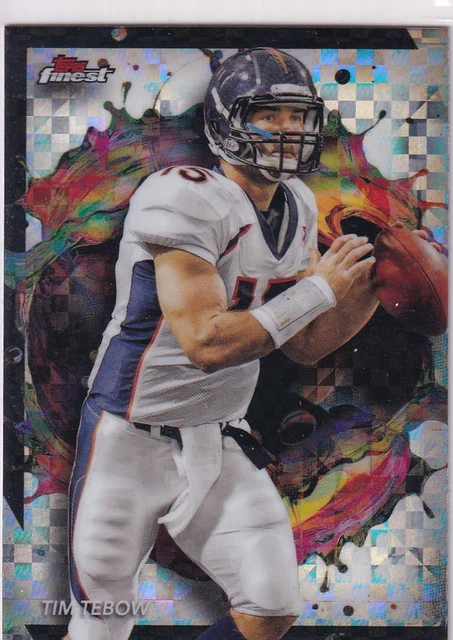 2024 TOPPS NFL Fútbol Más Fino No. 214 Tim Tebow Silver Checkerboard ...