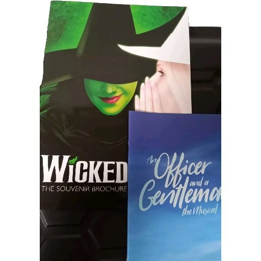 2 NEW THEATRE Programmes- Large A4 Size "Wicked"& "An Officer & A ...