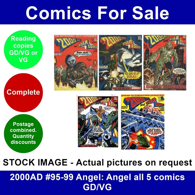 2000AD #95-99 ANGEL: Angel all 5 comics GD/VG £18.99 - PicClick UK