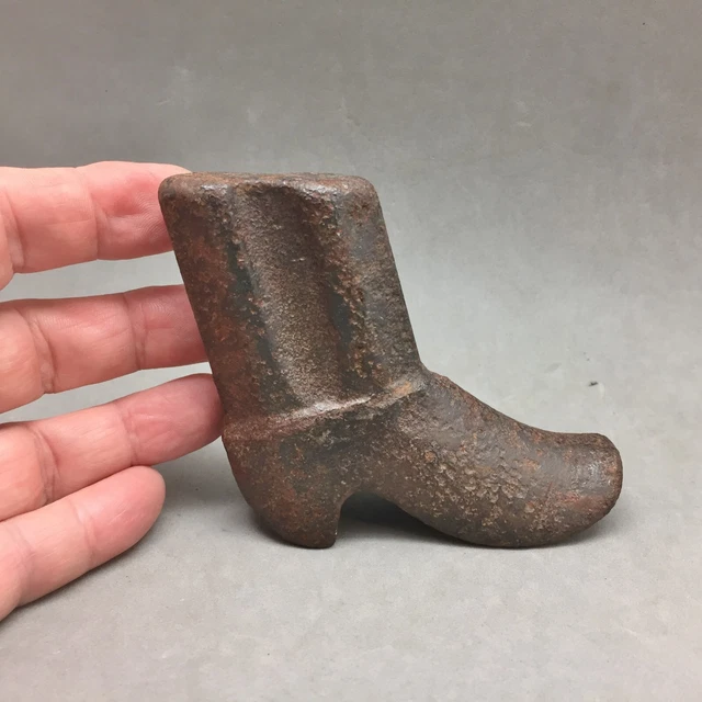 CAST IRON COBBLER Child Cowboy Boot Last Mold Shoe Form Shoemaker Tool ...