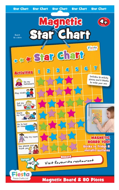 MAGNETIC STAR REWARD Chart For Child Kids Good Behaviour - By Fiesta ...