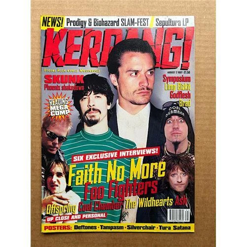 FAITH NO MORE + Foo Fighters Kerrang No.659 Magazine August 2 1997 ...