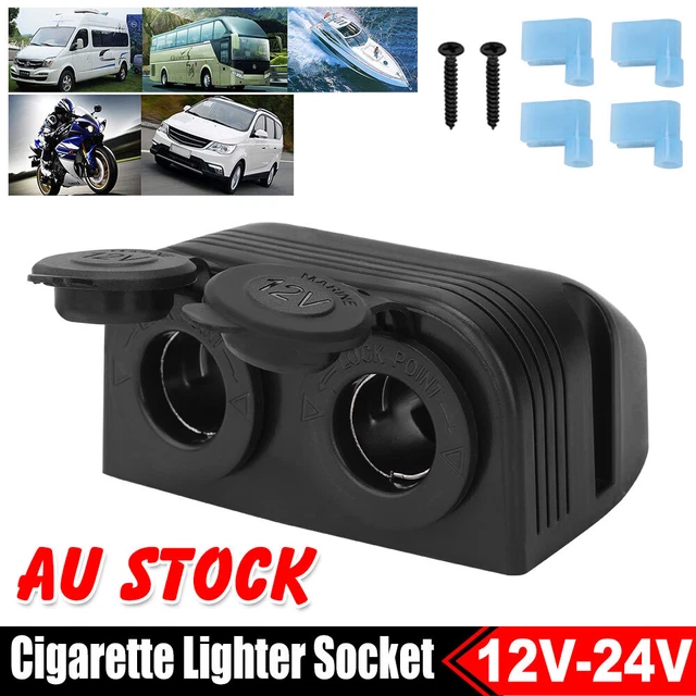 CIGARETTE LIGHTER 12V Socket Outlet Power Sockets 12 Volt Plug Double ...