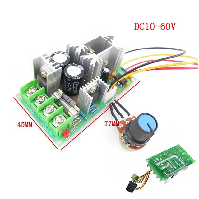 10-60V 20A CURRENT PWM DC Motor Speed Controller High Power Drive Module NEU # EUR 9,15 ...