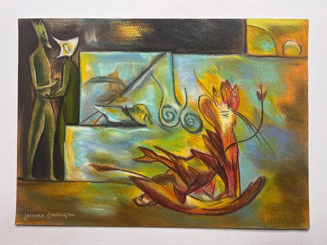 LEONORA CARRINGTON DRAWING on paper (Handmade) signed and stamped mixed ...