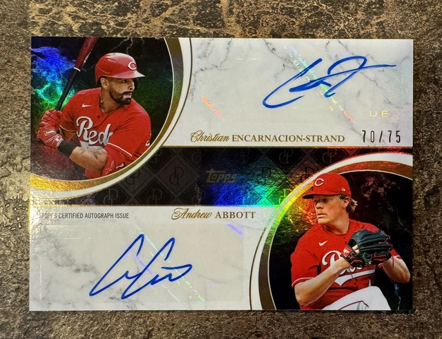 2024 TOPPS DYNAMIC DUALS Christian Encarnacion-Strand Andrew Abbott Auto 70/75 EUR 44,77 ...
