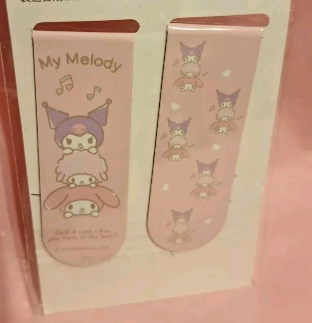 SANRIO MY MELODY Kuromi Mini Magnetic bookmark 2pcs Approx 6cmx2cm New ...
