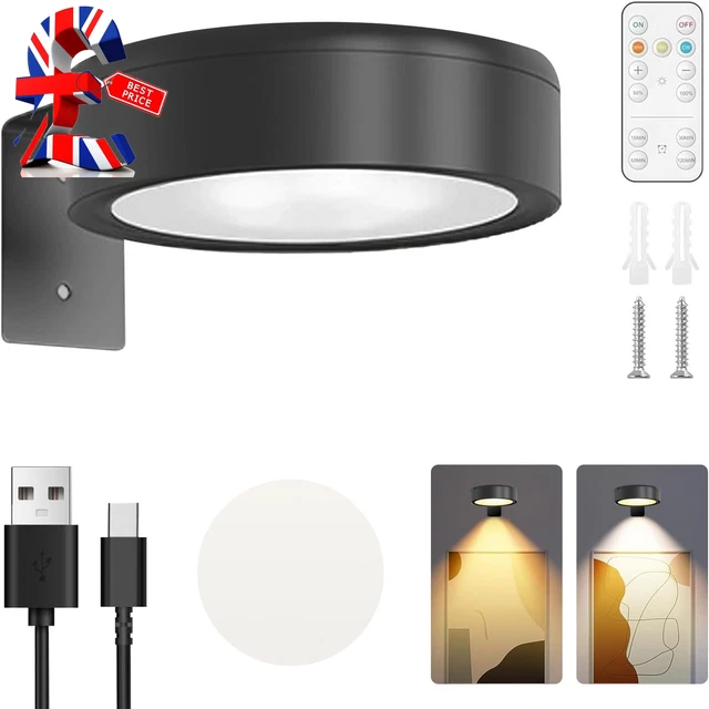 RECHARGEABLE PICTURE LIGHTS for Wall, Magnetic Wireless Led Light Stick ...