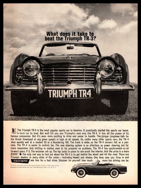 1961 STANDARD TRIUMPH TR-4 "What Does It Take To Beat The TR3?" Vintage ...