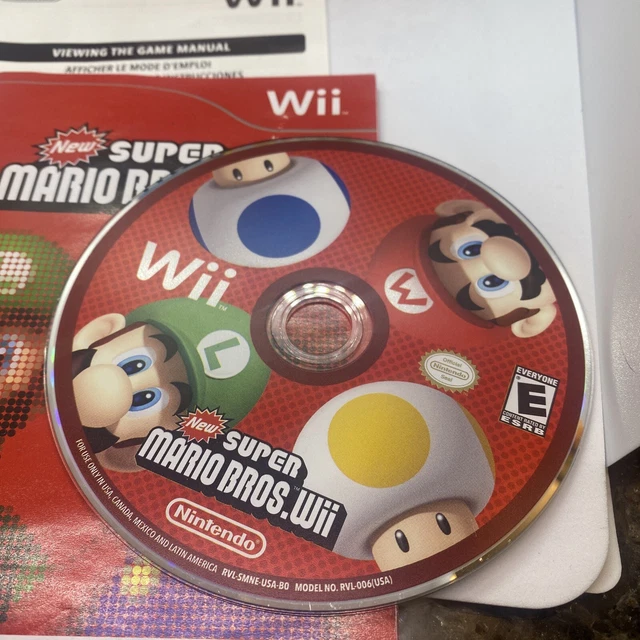 NEW SUPER MARIO Bros. (Wii, 2009) - Clean Disc - CIB Complete w Papers ...