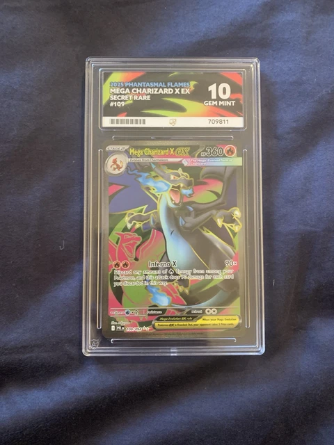 MEGA CHARIZARD X Ex Phantasmal Flames Ace 10 Pokemon Perfect Subs £100. ...