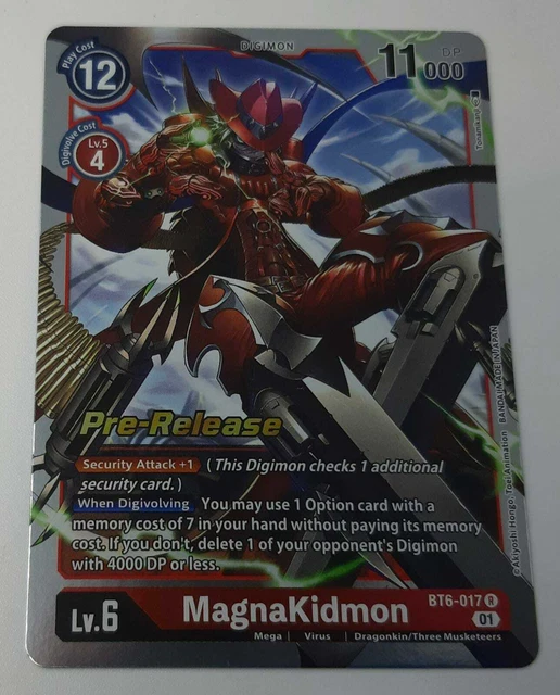 DIGIMON CARD GAME Prerelease Stamp Promo - MagnaKidmon - BT06-017 ENG ...