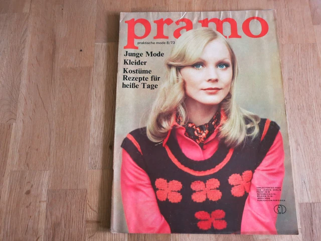 DDR PRAMO PRAKTISCHE Mode + Schnittmuster 8/1973 - Junge Mode Kleid ...