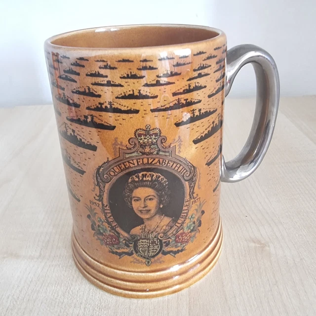 QUEEN ELIZABETH II Silver Jubilee Mug 1977 Lord Nelson Pottery 809 ...