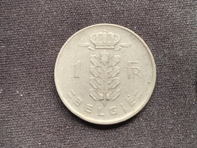 BELGIUM BELGIE 1952 Baudouin 1 Franc Ceres & Oak Branch 1Fr Coin - Fair ...