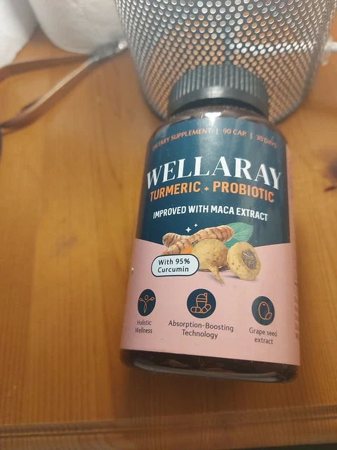 WELLARAY TURMERIC & Probiotic Capsules - 90 capsules £40.00 - PicClick UK