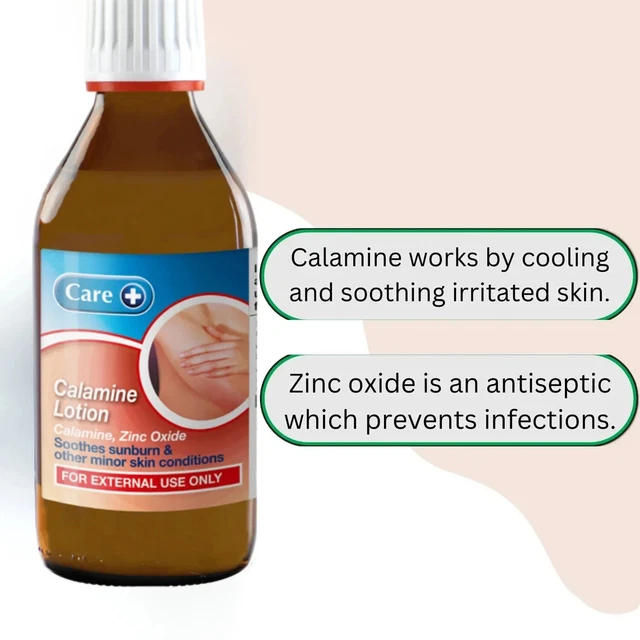 CARE CALAMINE LOTION 200ml for Skin Rash, Red or Itchy skin, Sunburn ...
