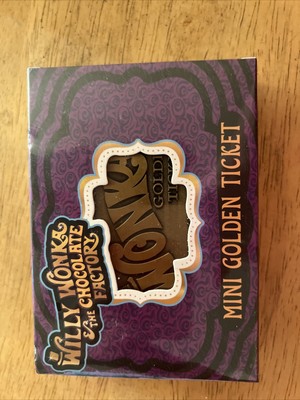 WILLY WONKA CHOCOLATE Factory Mini Golden Ticket Heavily Embossed Metal Ingot £5.50 - PicClick UK