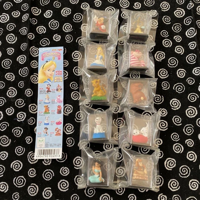 DISNEY MICKEY MOUSE Alice Lion King Simba Plush Figures in Display Case ...