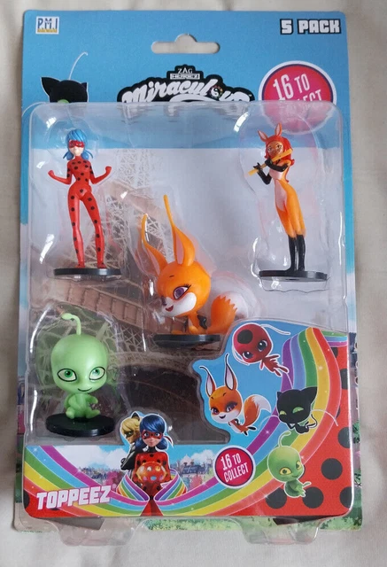 LADYBUG,TOPPEEZ 5 COLLECTIBLE Figures,Miraculous:Tales of Ladybug & Cat ...