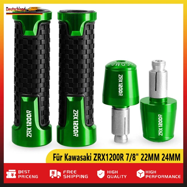 FÜR KAWASAKI ZRX1200R 7/8" 22MM 24MM Motorrad-Griff-Lenker-Griff ...