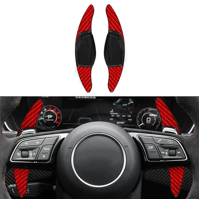 RED STEERING WHEEL Shift Paddle Extension For Audi RS3 RS4 RS5 R8 TT RS ...