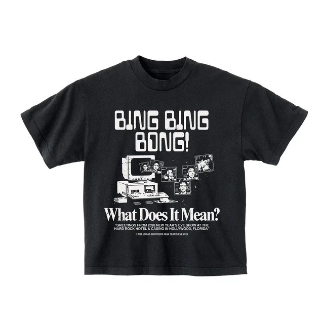 HOT! JONAS BROTHERS Bing Bing Bong NYE 2026 T-shirt £15.77 - PicClick UK