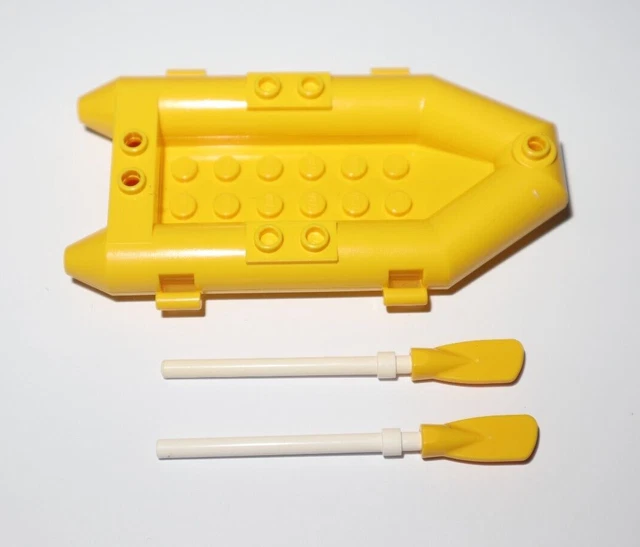 LEGO ® LOT Barque Zodiac Jaune + 2 Rame Pagaie Paddle Boat Bateau 30086 ...