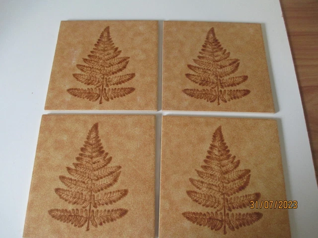 FIVE VINTAGE SPHINX Ceramic Wall tiles, 6 x 6 x ¼" matt beige/brown ...