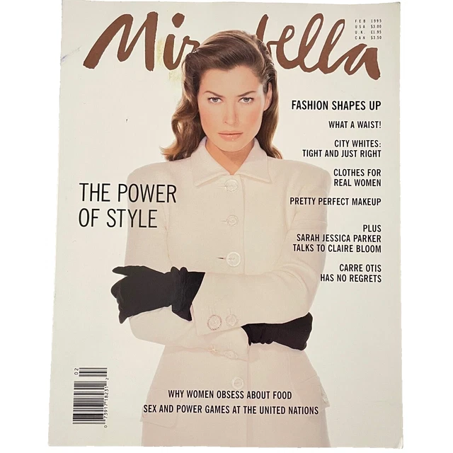 MIRABELLA FEB 1995 Magazine CARRE OTIS cover Fashion Sarah Jessica ...