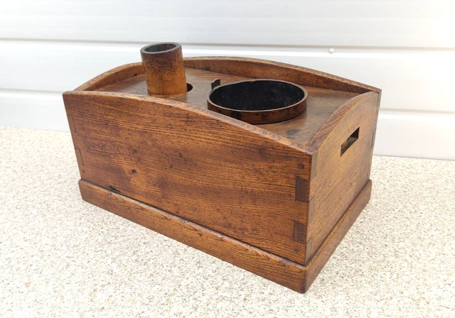 JAPANESE ANTIQUE TOBACCO Bon Wooden Smoking Tray or Box, Tabako Bon £ ...