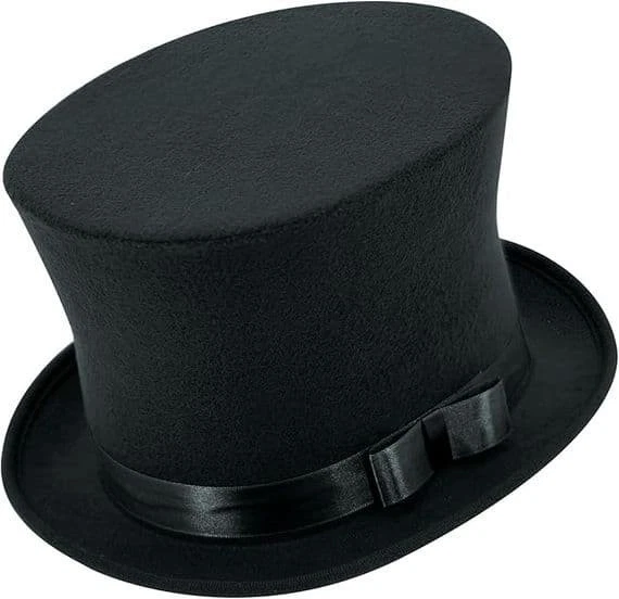 MENS BLACK TOP Hat Fancy Dress Costume Accessory £18.45 - PicClick UK