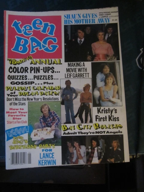 Teen Bag Magazine 1978 Spring Annual Shaun Cassidy Leif Garrett Kristy Mcnichol £1064 Picclick Uk