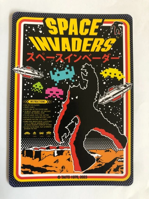 SPACE INVADERS JAPAN Vintage Retro Arcade Game Art Poker Swap Playing ...