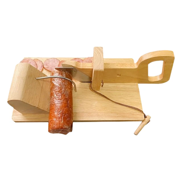 WOODEN SAUSAGE CUTTER Sausage Food Slicer Hand Tool Kitchen Tool £31.29 ...