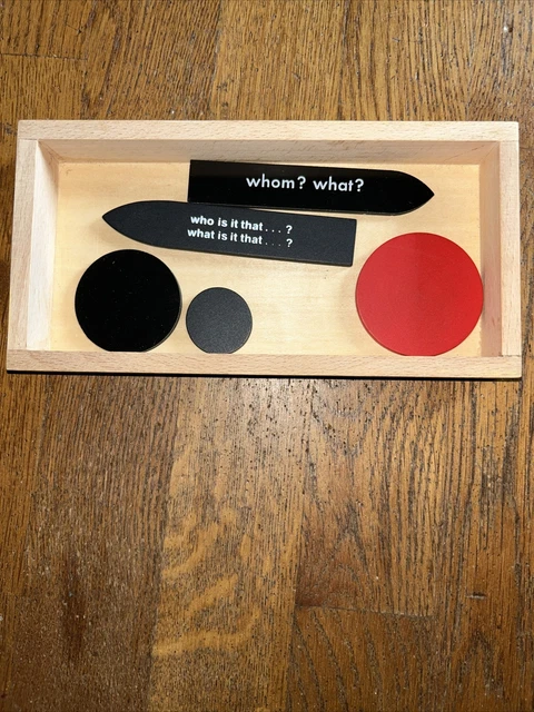 MONTESSORI LANGUAGE MATERIAL- sentence analysis box subject object ...