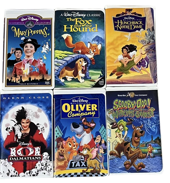 6 FAMILY KIDS VHS Movies Disney And Warner Bros Black Diamonds Classics ...