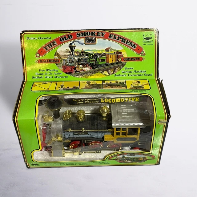 80S VINTAGE TOY Train Old Smokey Express Battery Locomotive 🚂 Brand New ...