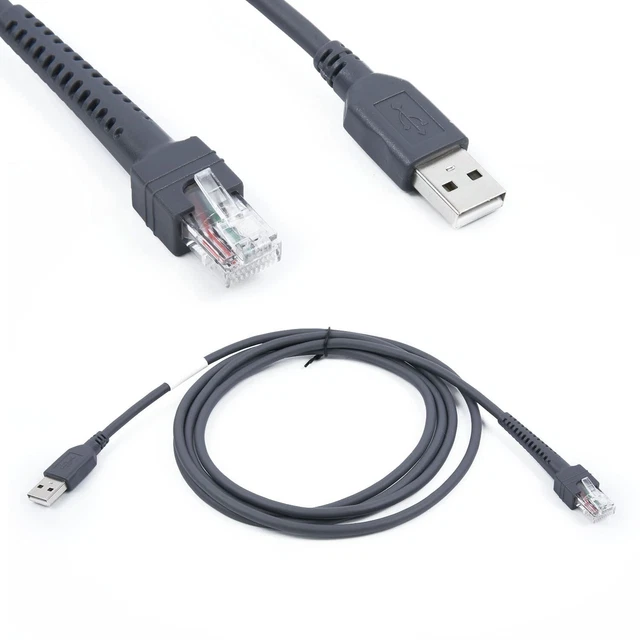 6.6FT USB SERIAL Cable for Symbol Barcode Scanner LS1203 LS2208 LS4208 ...