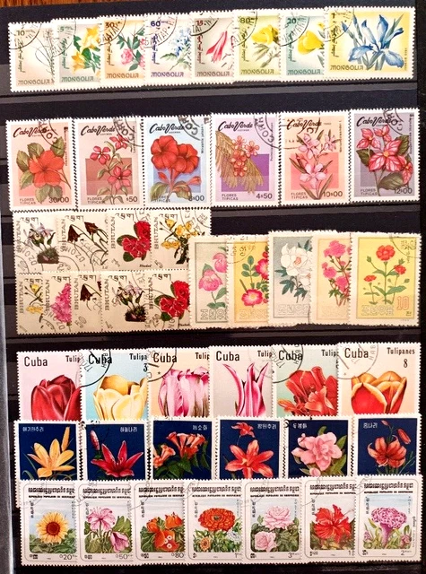 LOT DE 47 Timbres Thématique "Fleurs" (THE 446) EUR 1,60 - PicClick FR